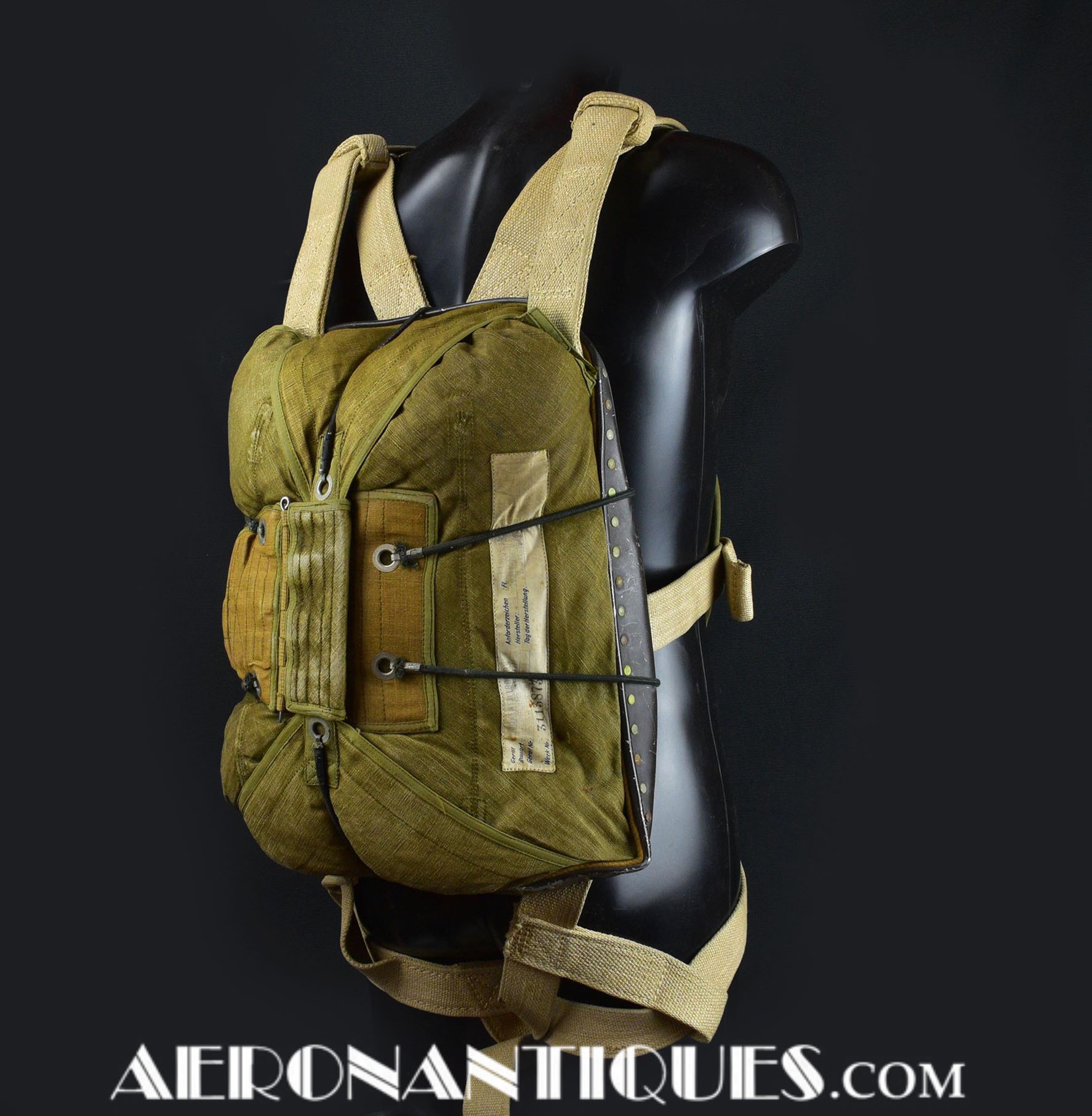 german pilot parachute;luftwaffe pilot parachute;german pilot back ...