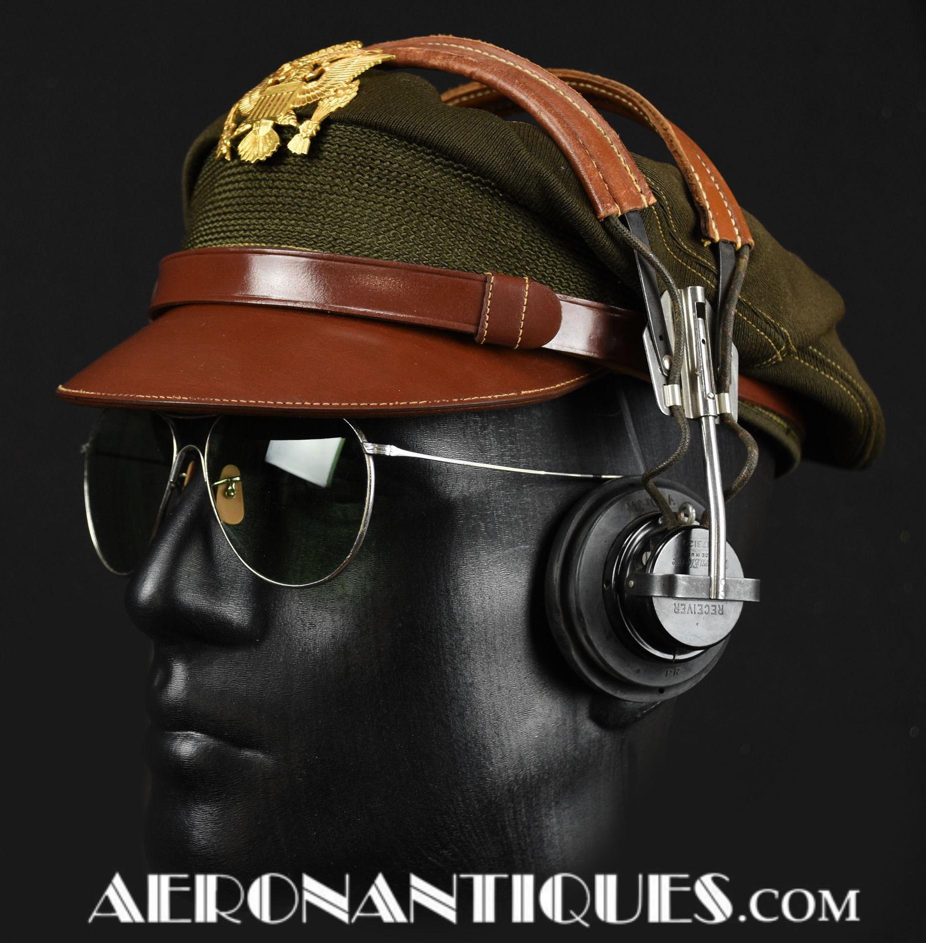 WWII CRUSHER HAT; WWII us officer visor hat; crush CAP; US OFFICERS ...