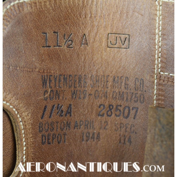 wwii us service shoes;us wwii combat shoes;us pilot wwii boots;buckle ...
