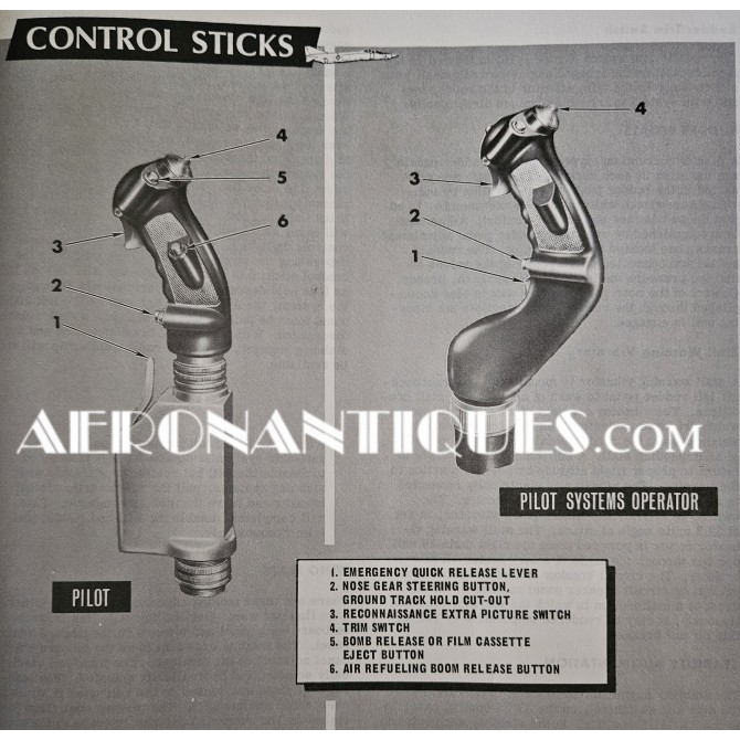 P51 mustang control grip;fighter joystick;aircraft control grip;wwii ...