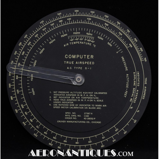 us army air force pilot computer;dead reckoning computer usaaf;wwii ...