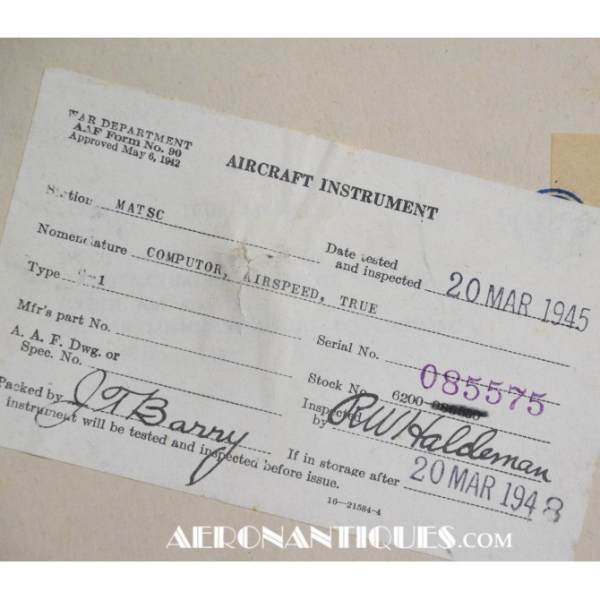 us army air force pilot computer;dead reckoning computer usaaf;wwii ...