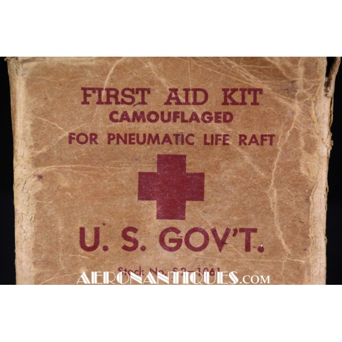 WWII US Navy Naval Aviation Life Raft First Aid Kit