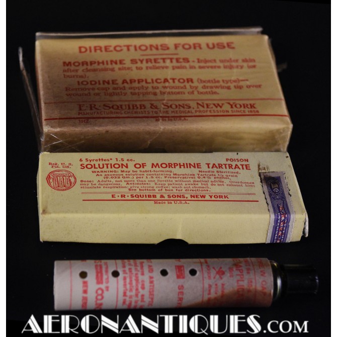 WWII US Navy Naval Aviation Life Raft First Aid Kit