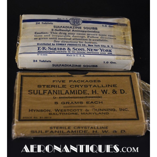 WWII US Navy Naval Aviation Life Raft First Aid Kit