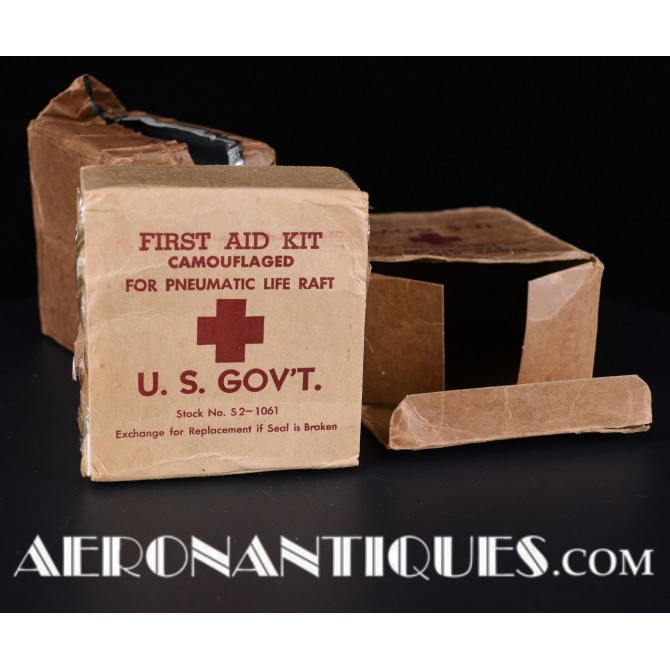 WWII US Navy Naval Aviation Life Raft First Aid Kit