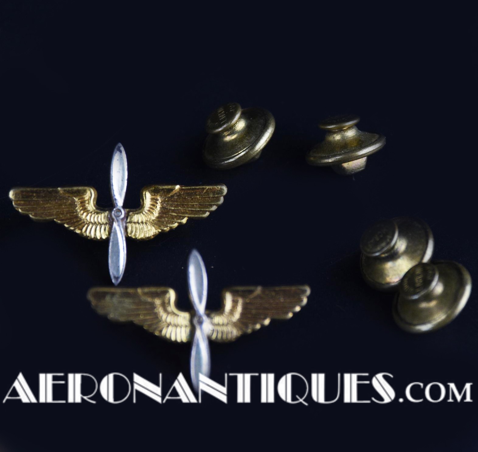 WWII us officers air force lapel insignias