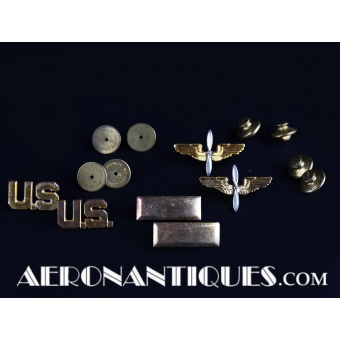 WWII us officers air force lapel insignias