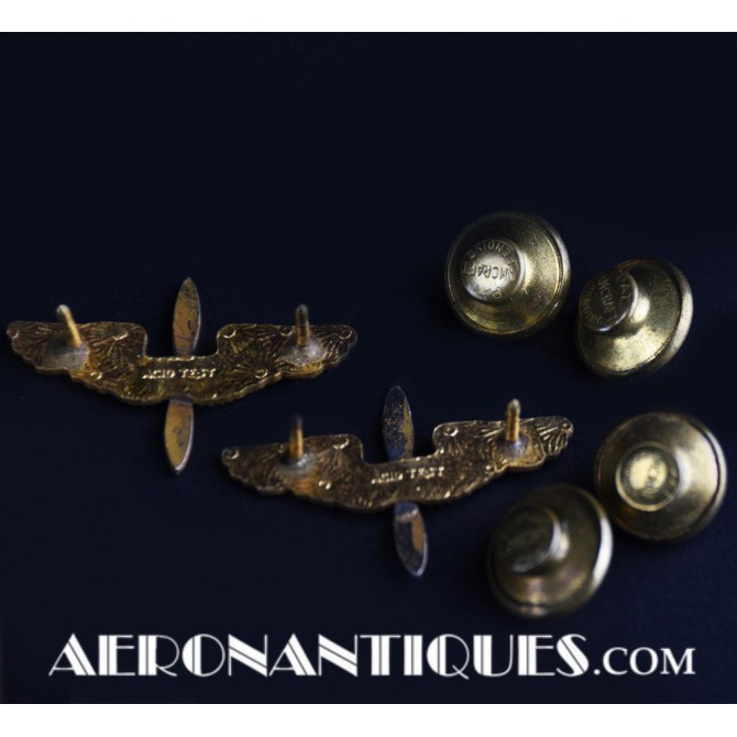 WWII us officers air force lapel insignias