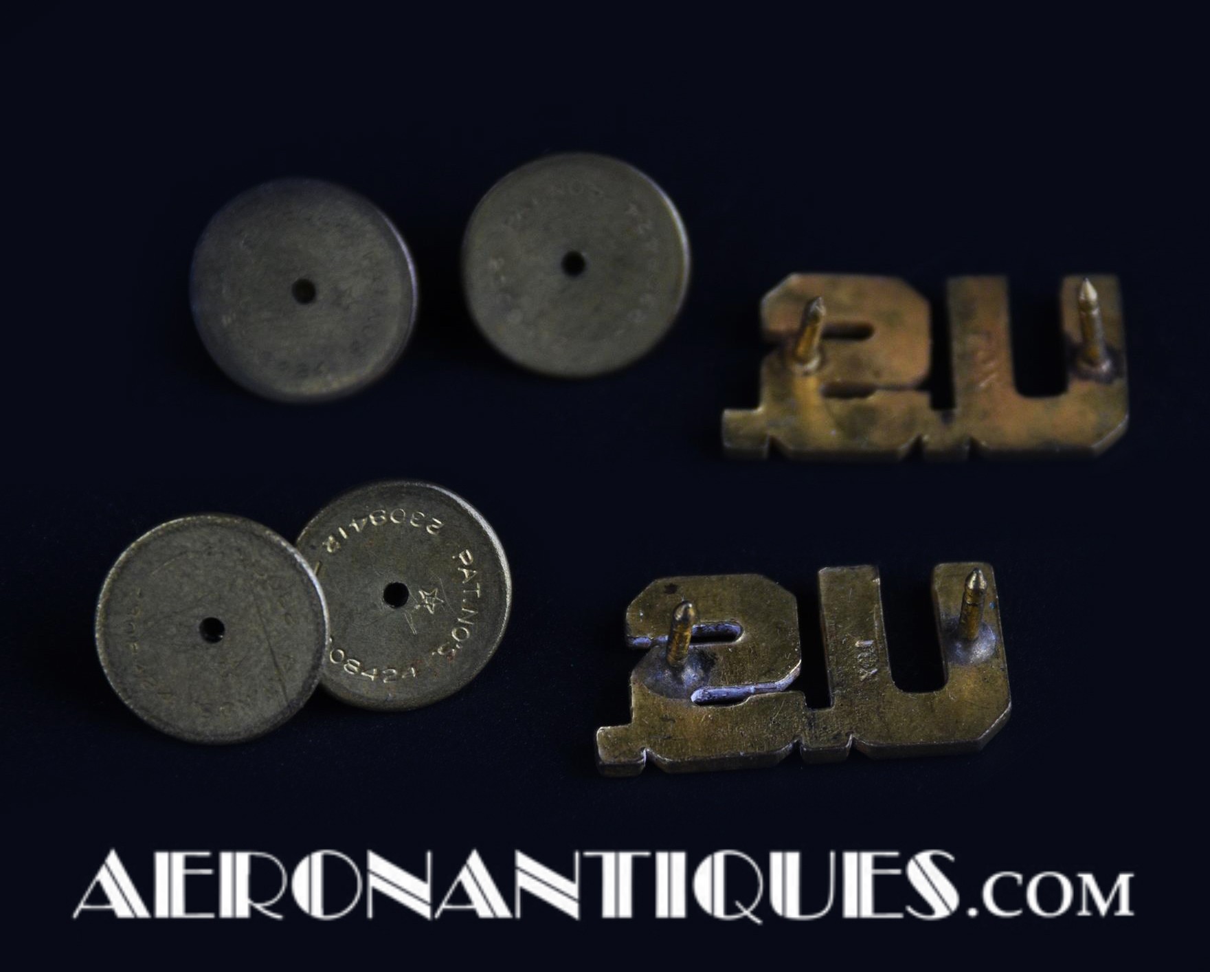 WWII us officers air force lapel insignias