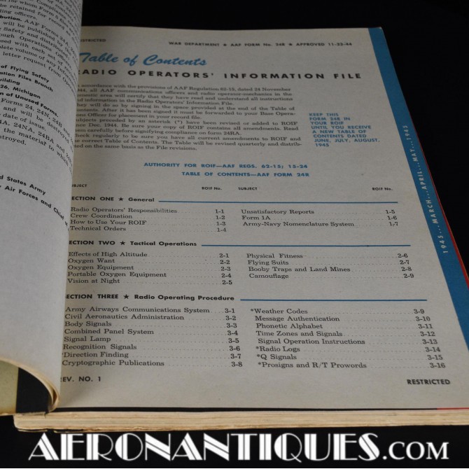 manual;usaaf manual;booklet;pilo information file;pif;air force manual