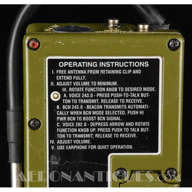 survival radio;us navy survival radio;usn pilot survival radio;AN/PRC-90