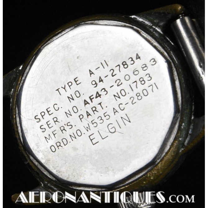 wwii us pilot watch;wwii cockpit clock;fighter pilot watch;elgin clock ...