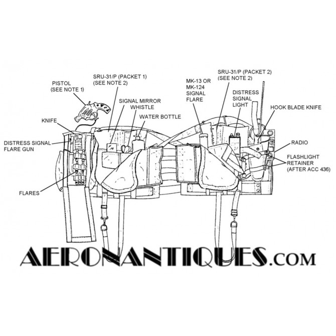 sv2 vest;sv-2 survival vest;jet pilot survival vest;individual survival ...
