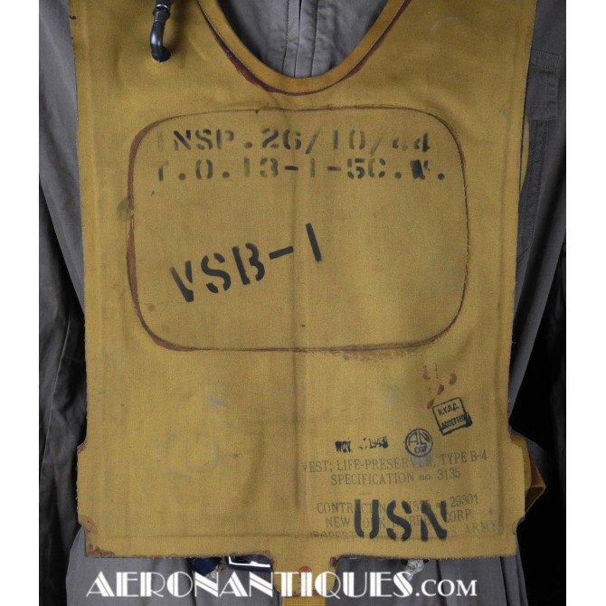 b4 life preserver;b-4 mae west;wwii us pilot mae west;an6519 life vest ...