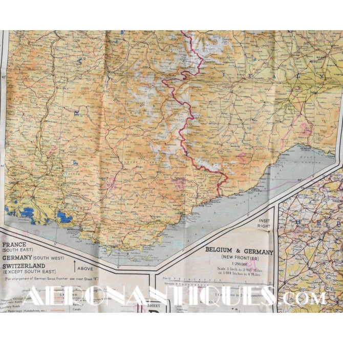 pilot escape chart;silk chart;wwii pilot map scarf;map;chart