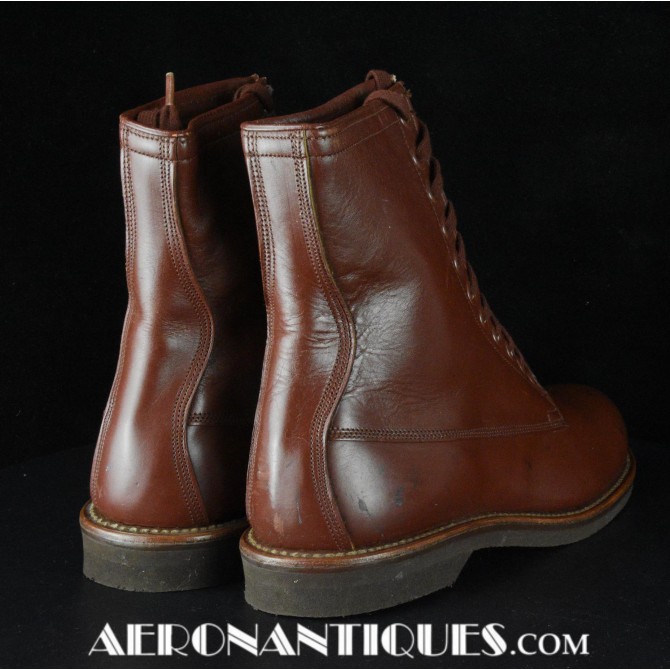 Vietnam US Navy Pilot Brown Leather Flight Boots