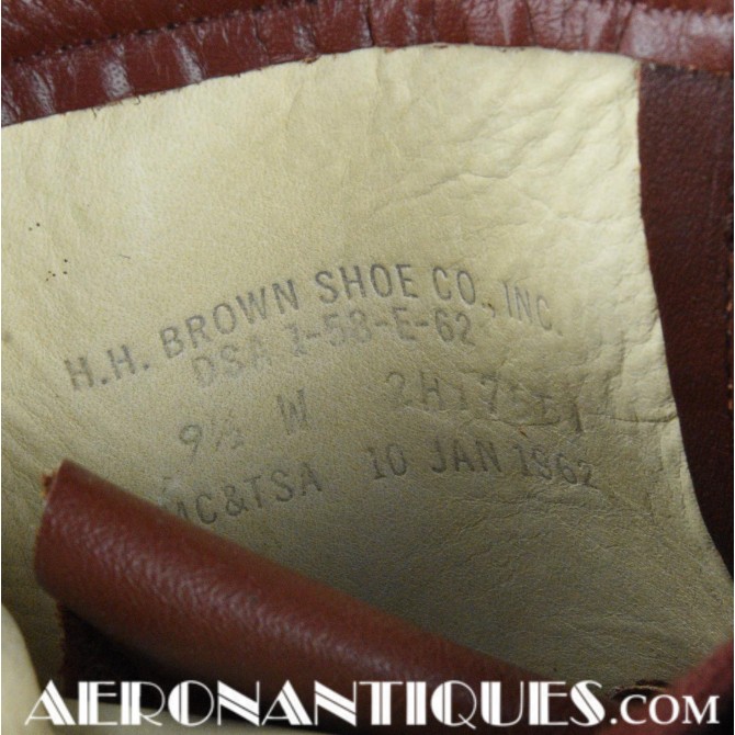 Vietnam US Navy Pilot Brown Leather Flight Boots