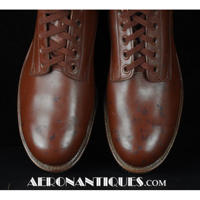 Vietnam US Navy Pilot Brown Leather Flight Boots