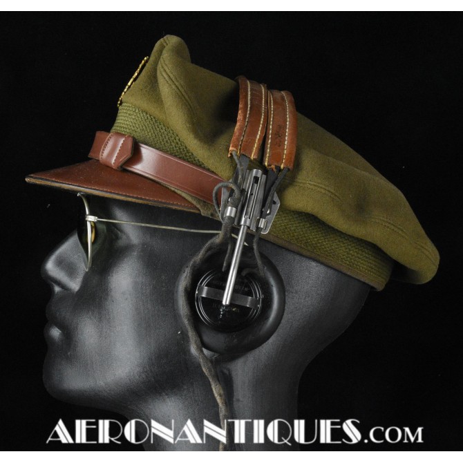 us army headphnes headset air force WWII pilot bomber radio