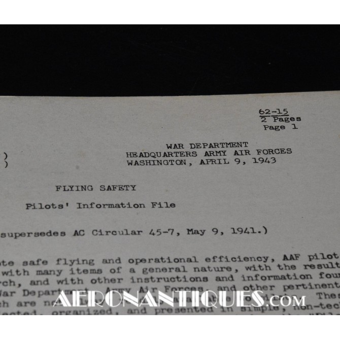 manual;usaaf manual;booklet;pilo information file;pif;air force manual